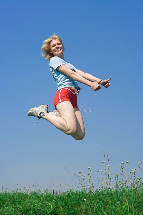 100+ Happy young woman jumping green grass Free Stock Photos ...