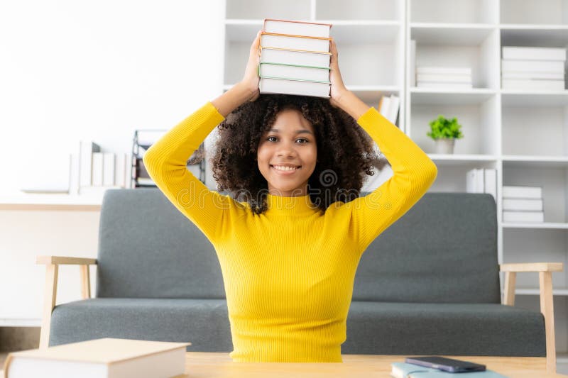 Cheerful Young Black Woman Excited Using Laptop Computer on Sofa at ...