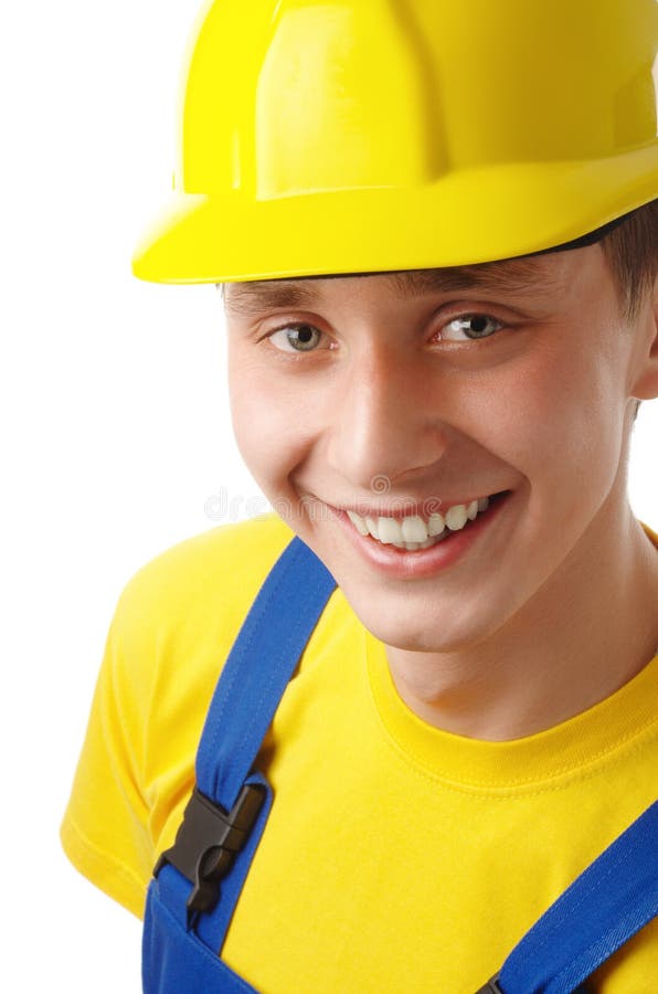 Happy Young Worker Fold His Arms and Smile Stock Photo - Image of ...