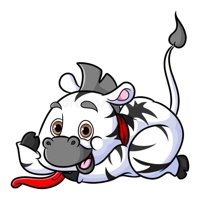 The Happy Zebra is Sitting and Talking Stock Vector - Illustration of ...