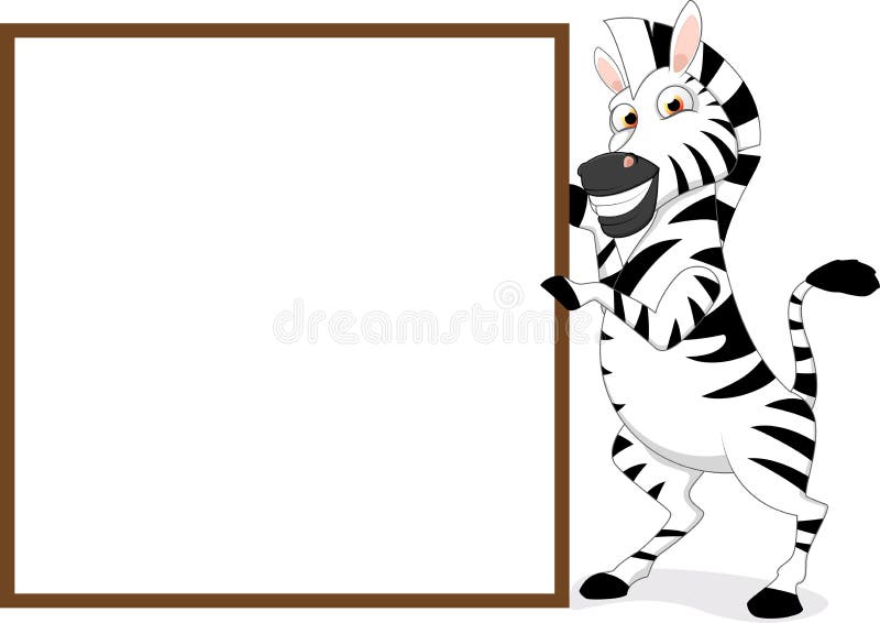 Zoo Animal with Wooden Sign Stock Vector - Illustration of fauna, group ...