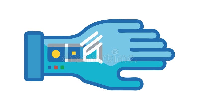 Haptic Glove for VR Icon Vector. Virtual Reality Feedback Technology ...