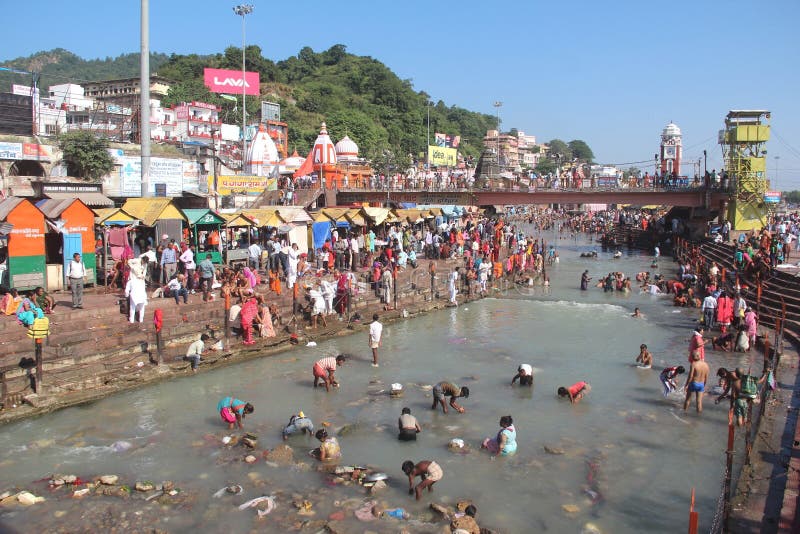 Har-ki Pauri, Haridwar redaktionelles stockfotografie. Bild von ...