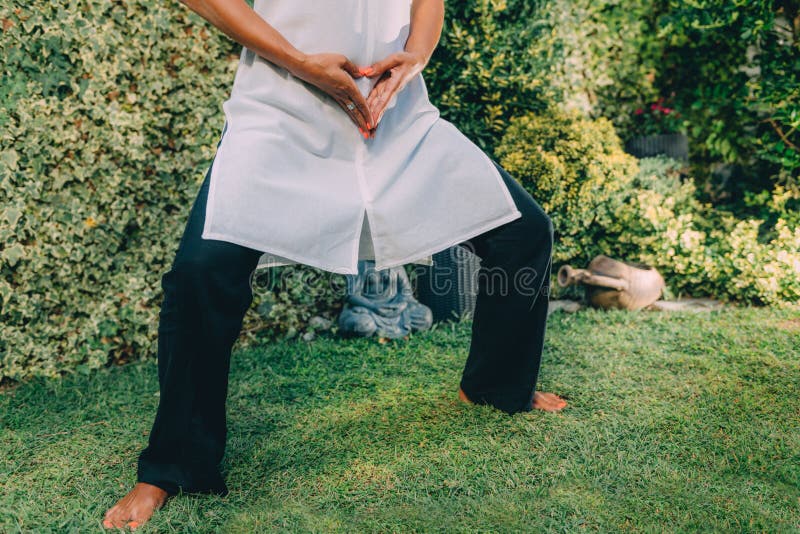 Hara Line Chakra Alignment and Energy Centering Technique Stock Photo ...