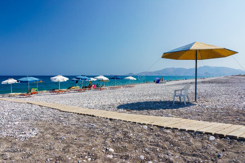 Haraki Beach Rhodes editorial stock image. Image of ocean - 58490224