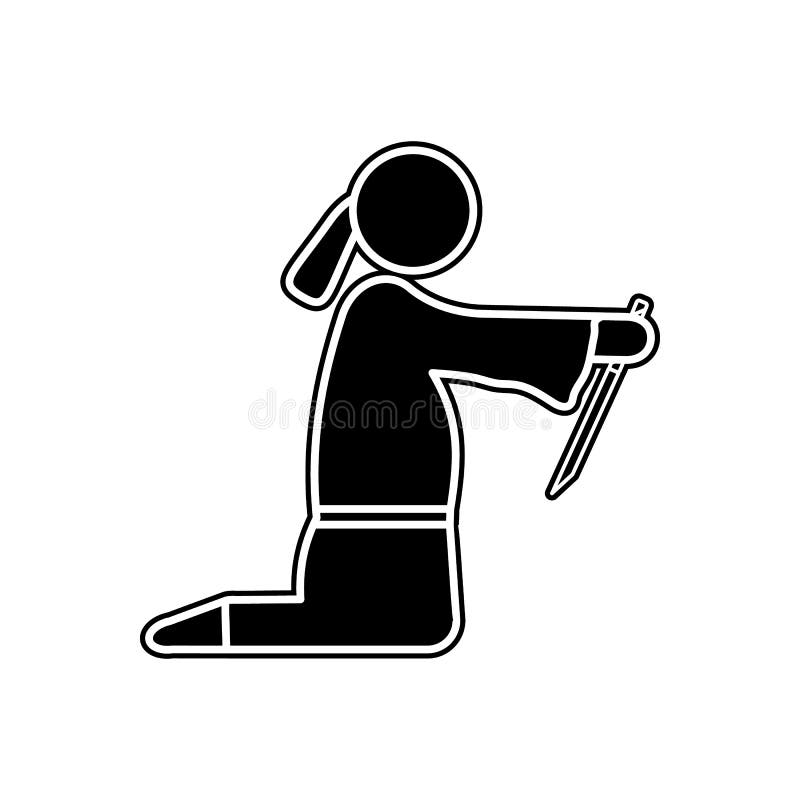 The dragon and the samurai stock illustration. Illustration of eastern ...