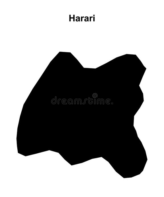 Harari outline map stock vector. Illustration of atlas - 360428106