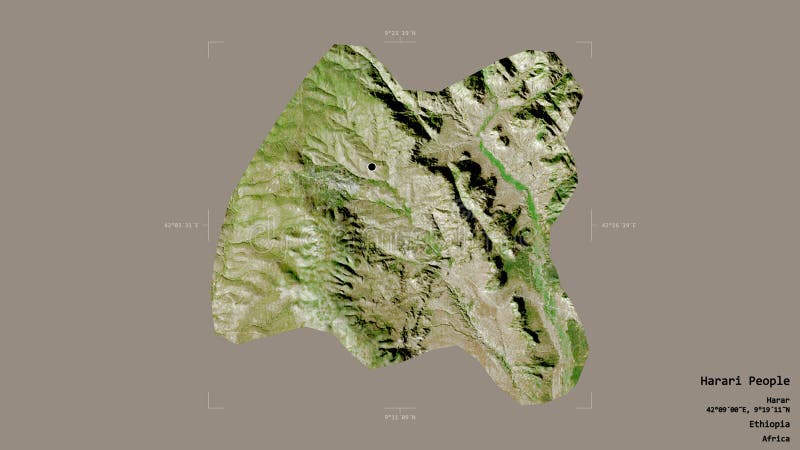 Harari People, Ethiopia. Described Location Diagram Stock Illustration ...
