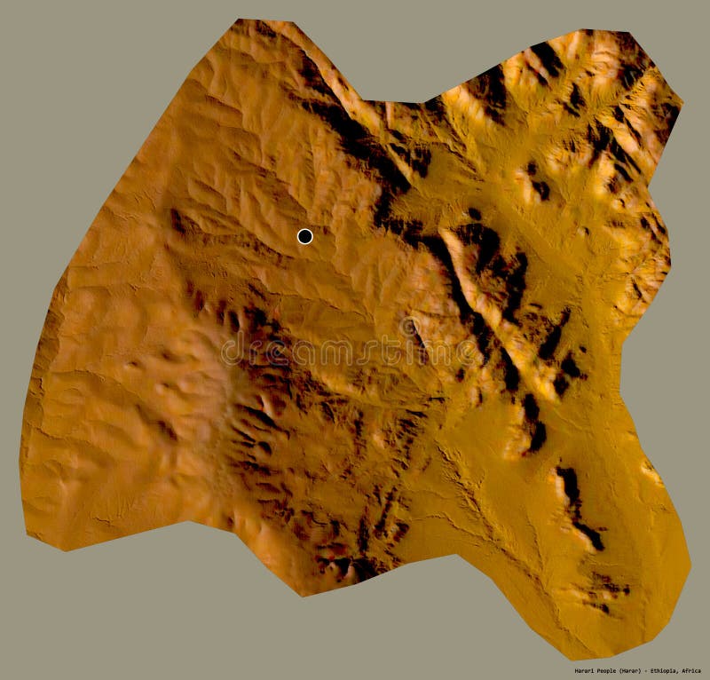 Harari Region map vector stock vector. Illustration of black - 136483927