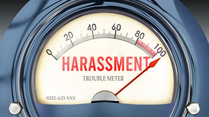 Harassment and Trouble Meter that is Hitting a Full Scale, Showing a ...