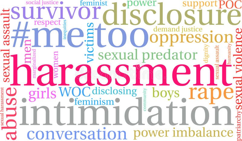 Harassment Word Cloud stock vector. Illustration of sexual - 105410368