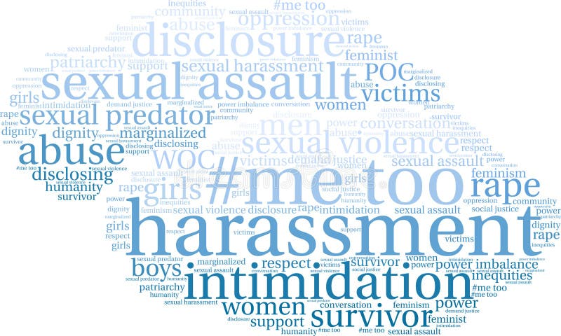 Harassment Word Cloud stock illustration. Illustration of feminism ...