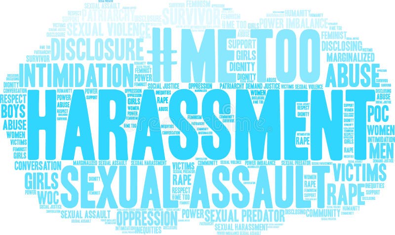 Harassment Word Cloud stock illustration. Illustration of power - 105409358