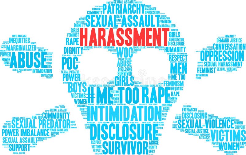 Harassment Word Cloud stock vector. Illustration of assault - 105410345