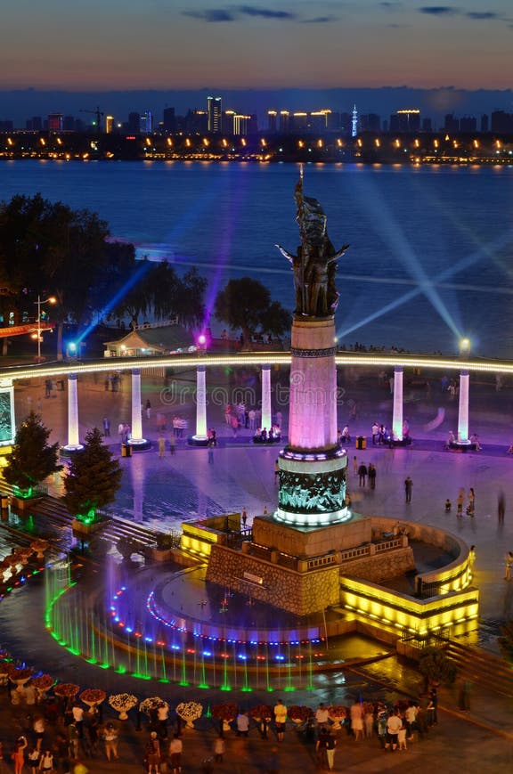Harbin Flood Control Monument Stock Photo - Image of china, tower: 25949726