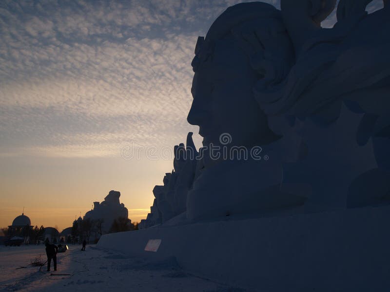 Harbin Scenery Sun Island Snow Editorial Photo - Image of trees ...