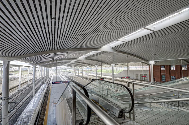 Harbin West Railway Station Stock Image - Image of hall, transportation ...