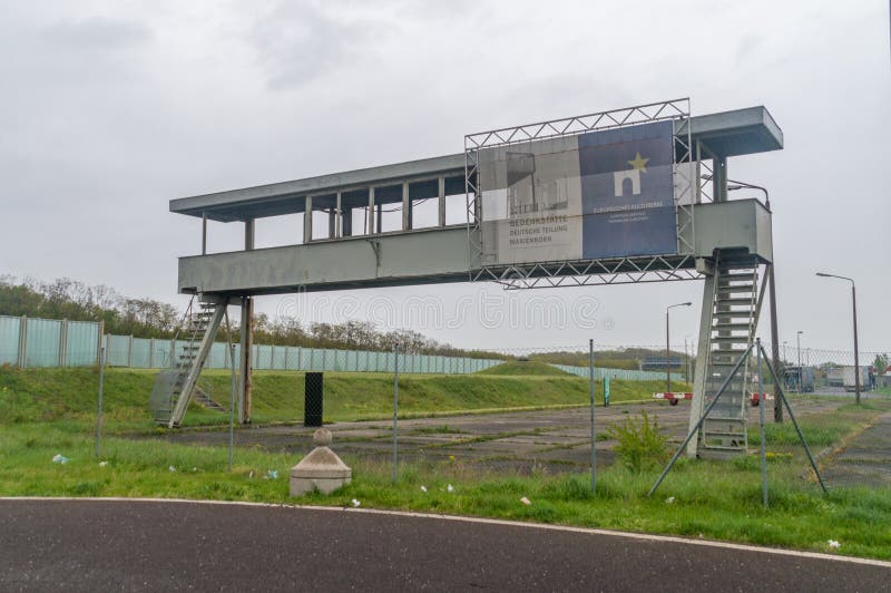Observation Bridge in the Exit Area of the Marienborn Border Crossing ...