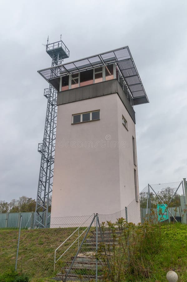 Watch Tower in the Exit Area of the Marienborn Border Crossing Stock ...