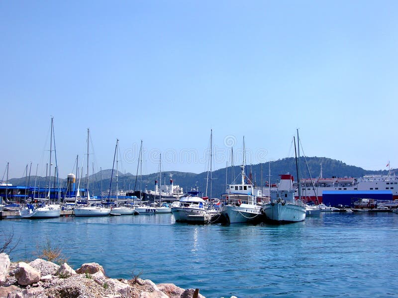 Harbor stock image. Image of club, montenegro, rope, dock - 1235325
