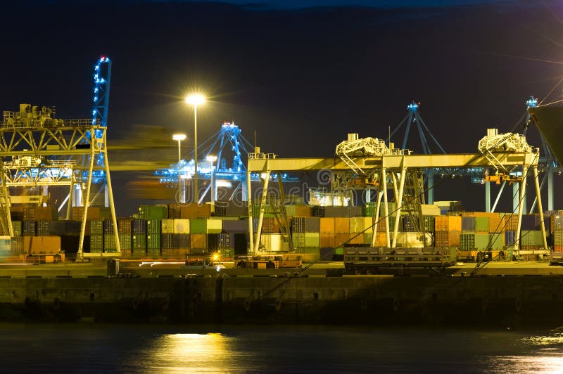 Harbor activity stock photo. Image of activity, cranes - 12118384