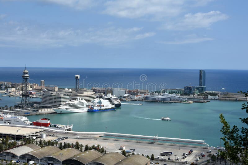 Harbor in Barcelona stock image. Image of port, catalonia - 3640609