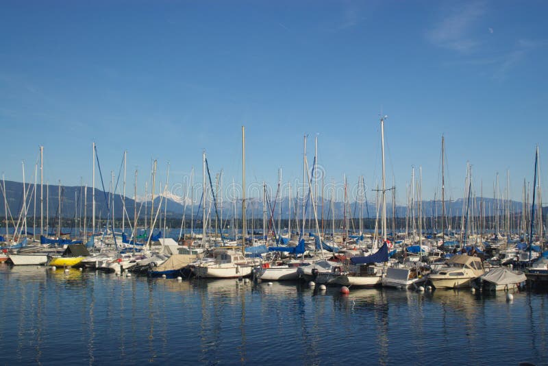 Harbor with boats stock photo. Image of yacht, lake, destination - 6055364
