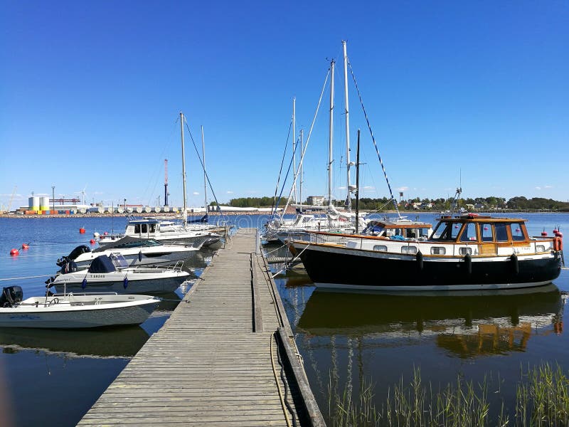 Harbor Boats editorial photo. Image of pier, summer, finland - 94925001