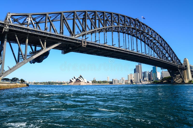 Harbor Bridge and Opera House Editorial Photo - Image of backdrop ...