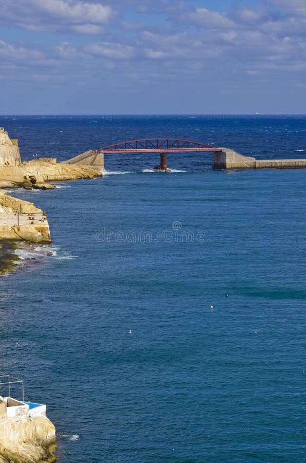 Harbor Bridge, Valletta Malta Stock Image - Image of view ...