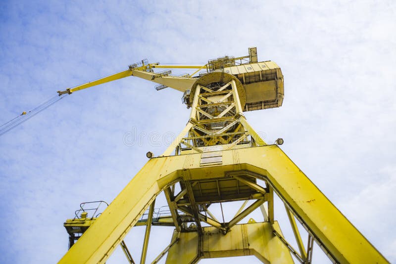 Harbor Crane, View from Below. Harbor Crane, View from Below. Stock ...
