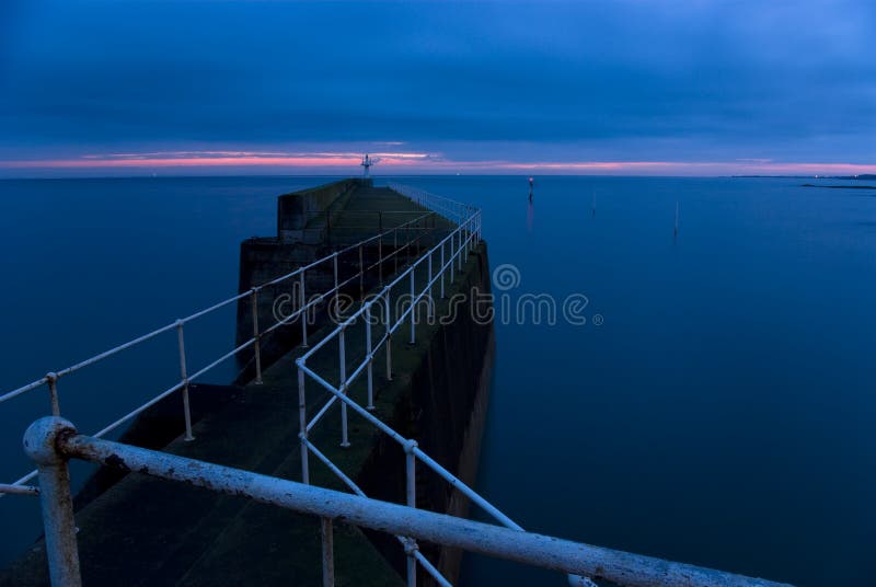 Harbor at dusk stock image. Image of pittenweem, pink - 11588055