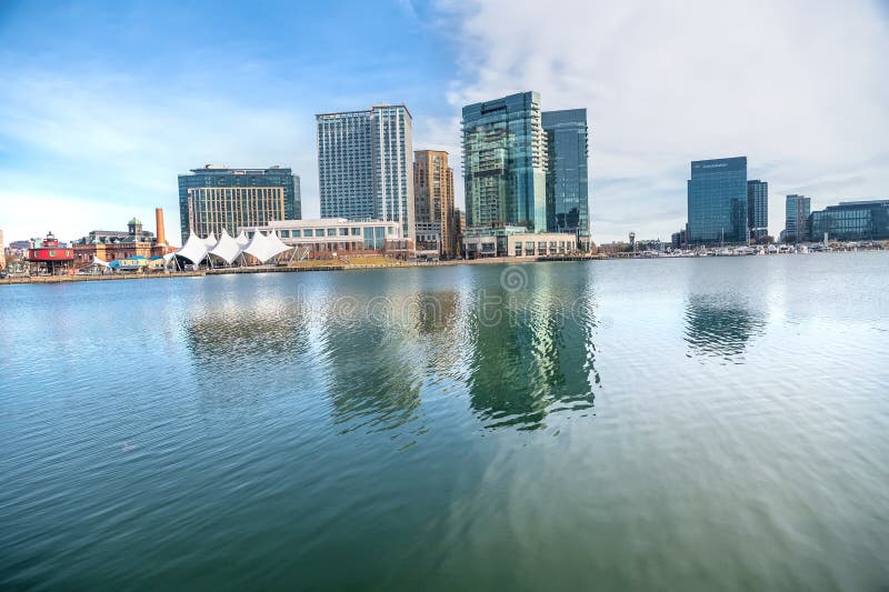 Harbor East Waterfront and Shoreline in Baltimore, Maryland Editorial ...