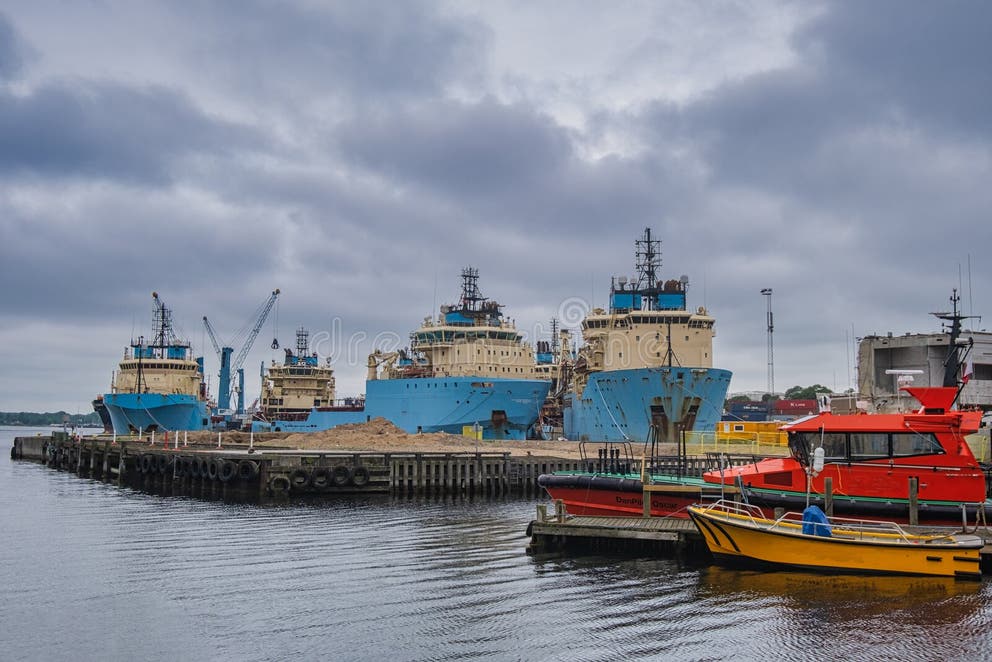 Harbor Harbour in Fredericia, Denmark Stock Photo - Image of coast ...