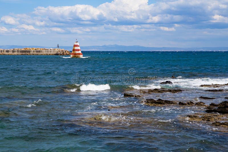 Harbor head at the sea stock image. Image of europe - 100334727
