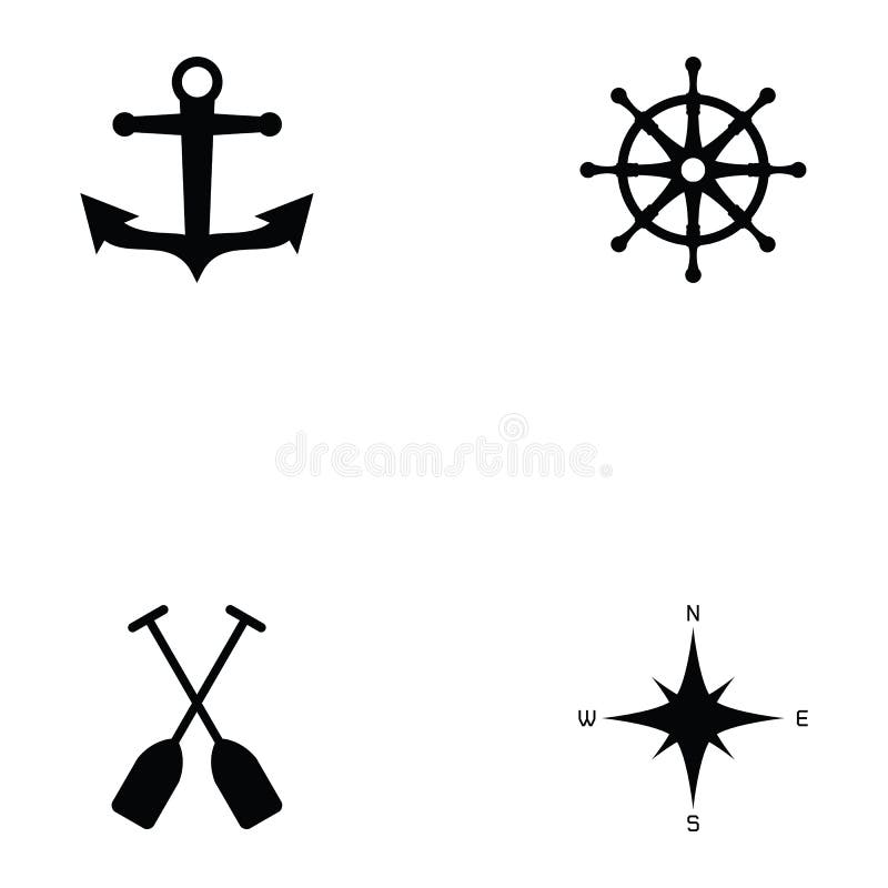 Harbor icon set stock vector. Illustration of sonar - 120565909
