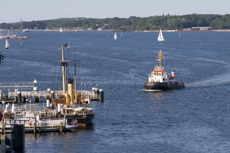 The Harbor of Kiel stock photo. Image of boat, water - 15915552