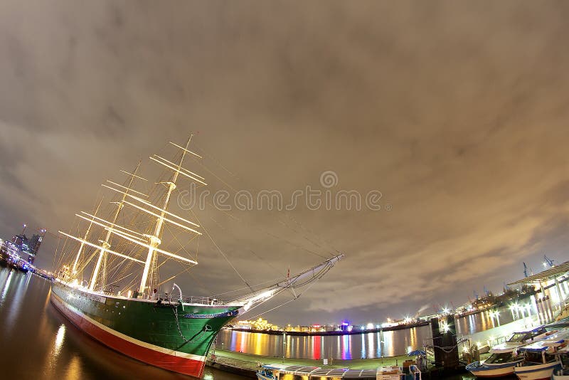 Harbor lights stock image. Image of clouds, water, lights - 29274917