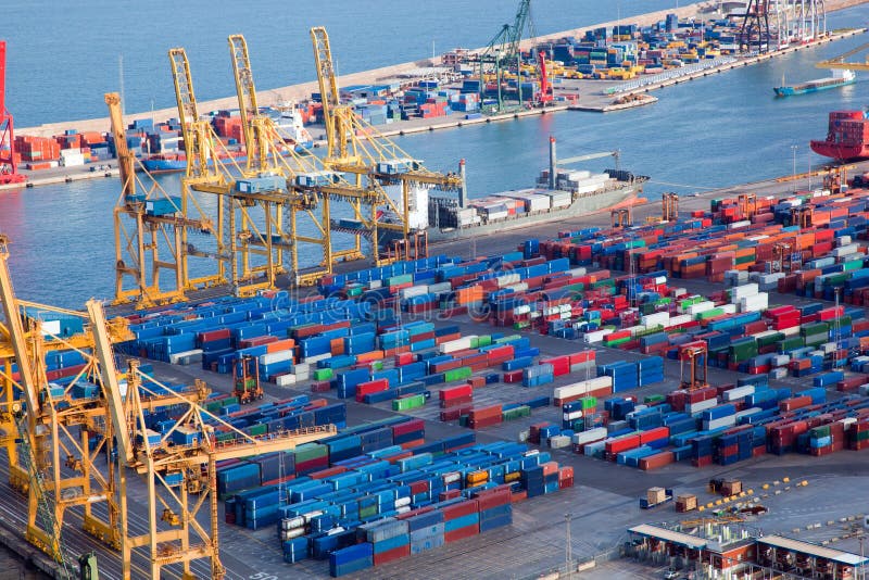 Shipping Cargo in Seaport stock image. Image of industry - 24401549