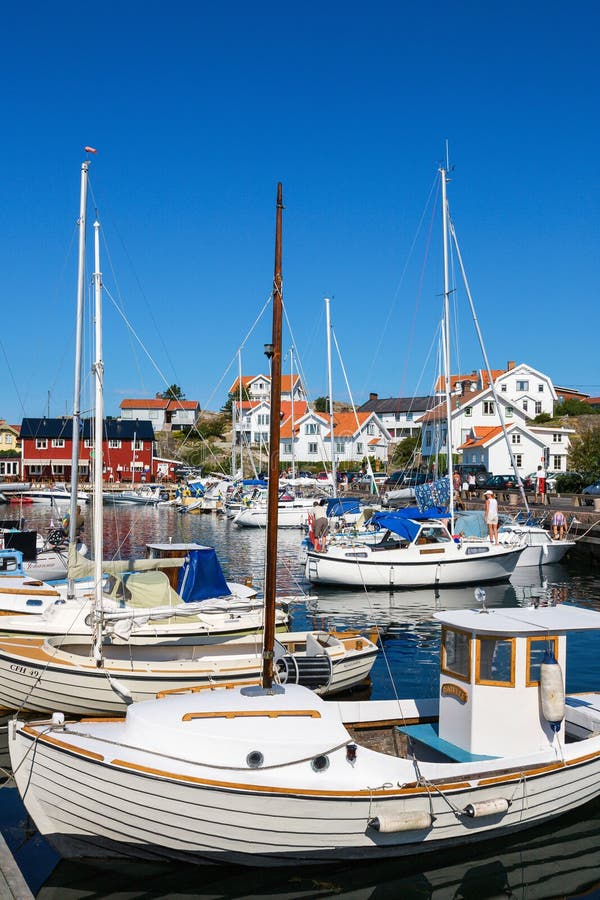 Harbor in Mollosund, Sweden Editorial Stock Photo - Image of sailing ...