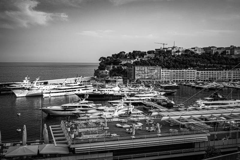 Harbor of Monte Carlo in Monaco - CITY of MONTE CARLO, MONACO - JULY 11 ...