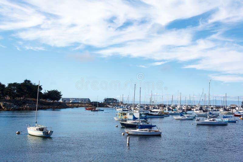 Harbor of Monterey editorial stock image. Image of sailing - 73772039