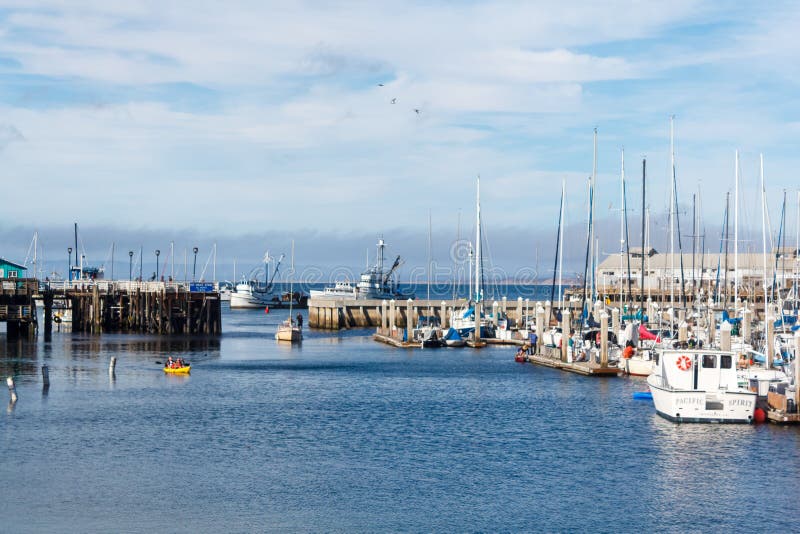 Harbor of Monterey editorial stock photo. Image of sailing - 73772303
