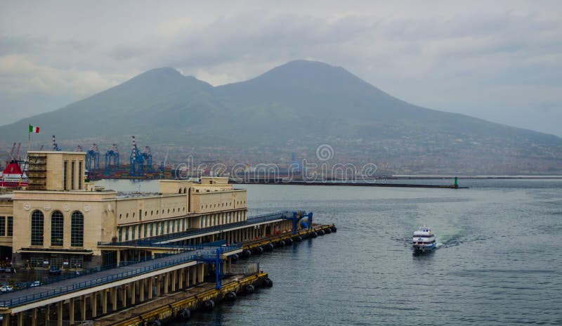 Harbor of Naples, Italy...IMAGE Stock Photo - Image of beacon, european ...
