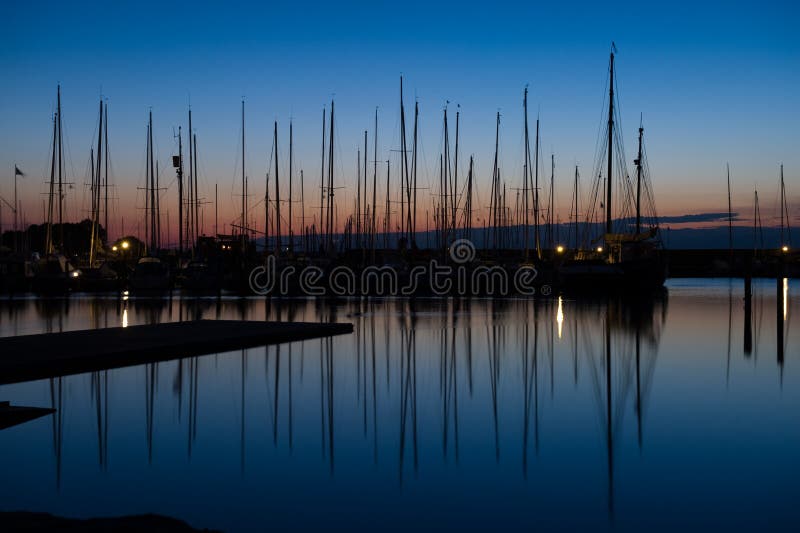 Harbor at night stock photo. Image of harbor, boats, sailboat - 11541426