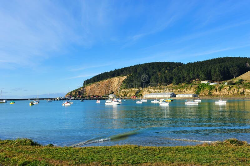 Harbor in Oamaru, New Zealand Stock Image - Image of coastline, zealand ...