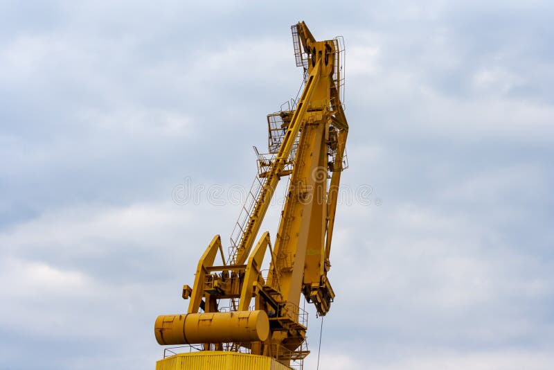 Harbor Ondustry Equipment. Port Crane. Loading or Unloading Concept ...