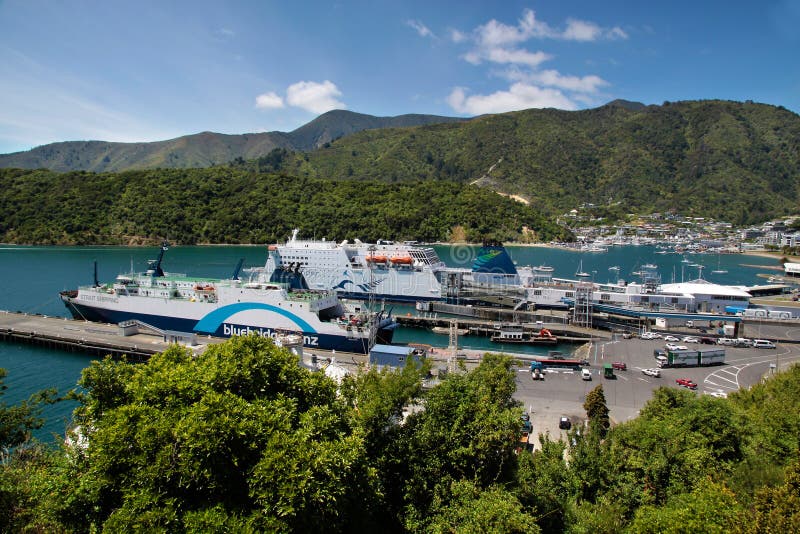 Ferries in Picton Port, New Zealand Editorial Photography - Image of ...