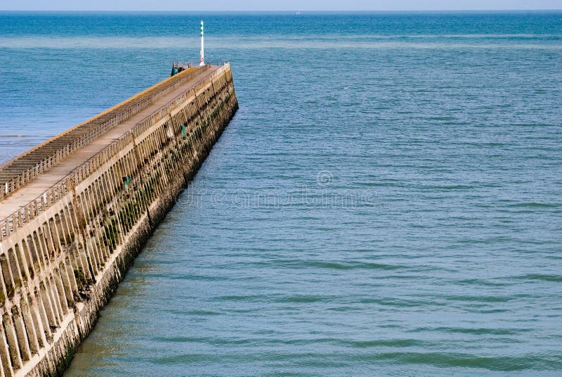 Harbor Pier Leading Out To Sea Stock Image - Image of england, seascape ...