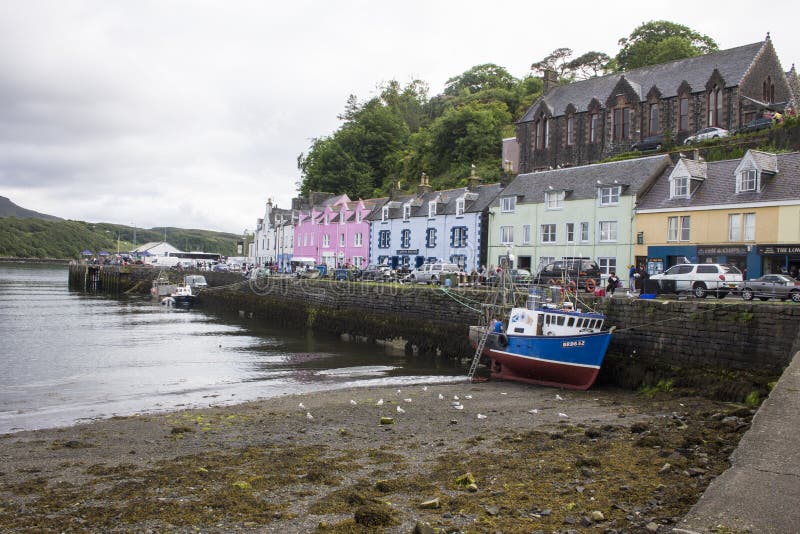 Harbor in Portree, Scotland Editorial Stock Photo - Image of island ...